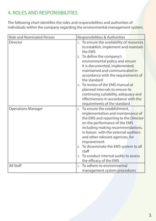 Environmental Systems Management (EMS) Manual | PDF