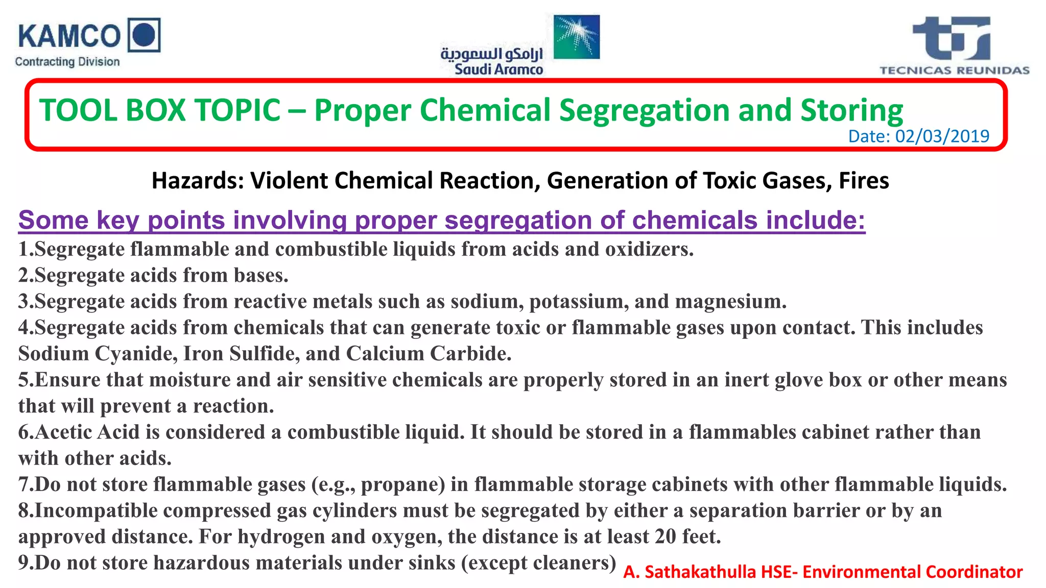 Environmental TBT chemicals segregation and storing | PPTX