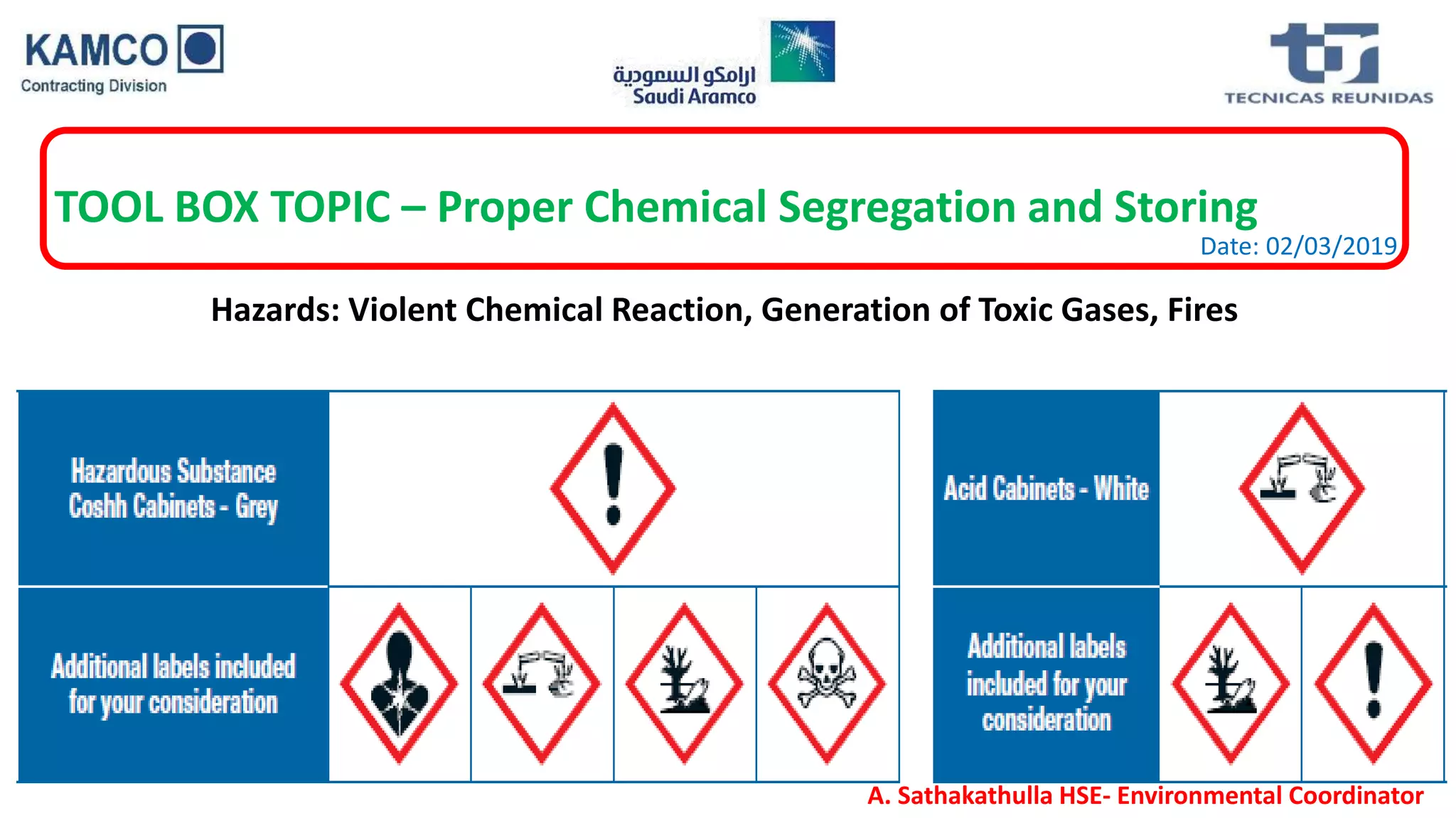 Environmental TBT chemicals segregation and storing | PPTX