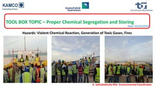 Environmental TBT chemicals segregation and storing | PPTX