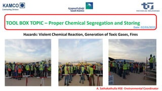 Environmental TBT chemicals segregation and storing | PPTX