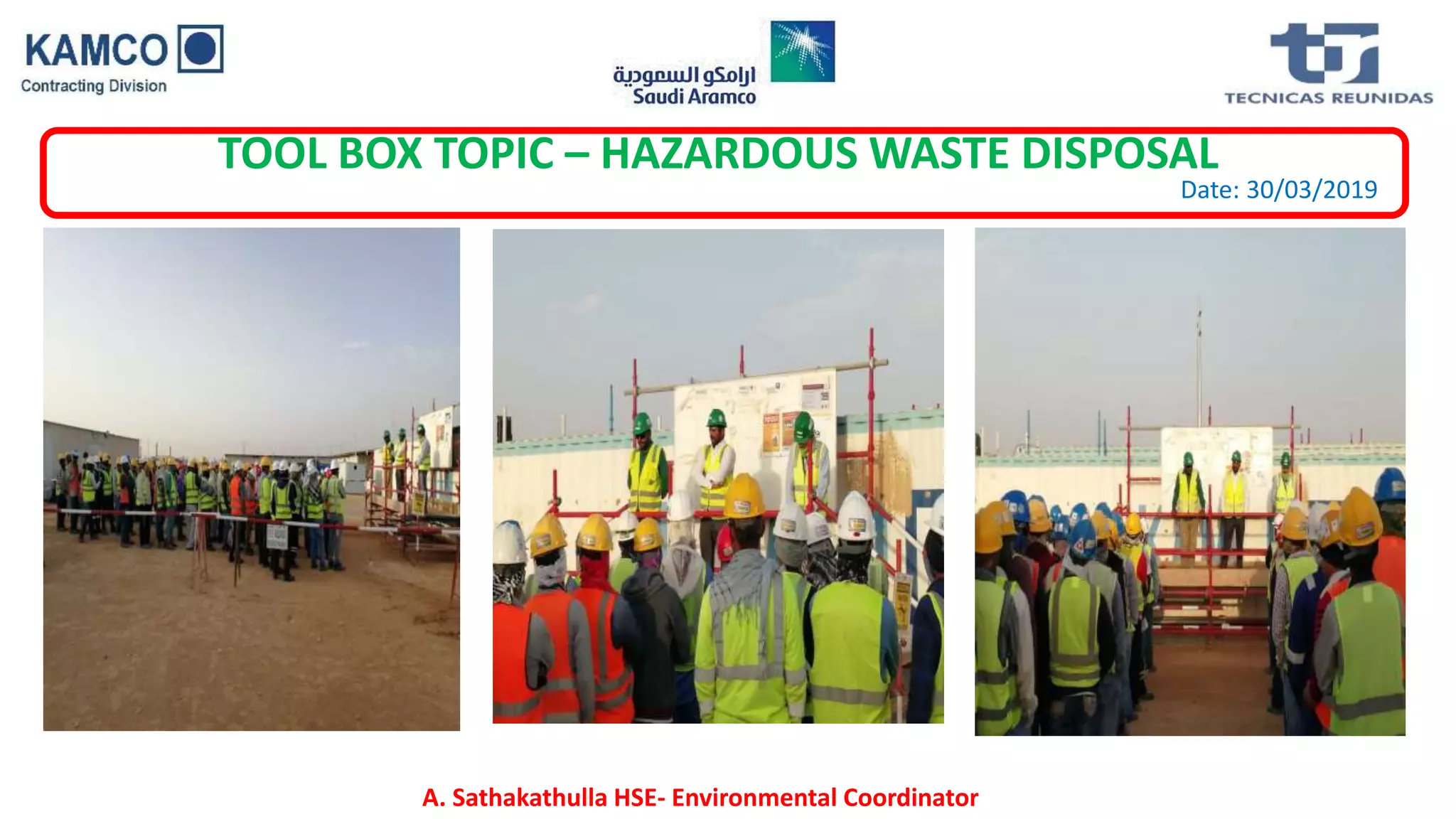 Environmental TBT hazardous waste disposal | PPTX