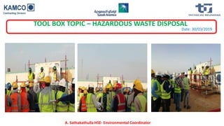 Environmental TBT hazardous waste disposal | PPTX