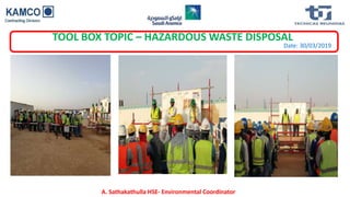 Environmental TBT hazardous waste disposal | PPTX