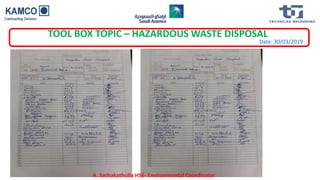 Environmental TBT hazardous waste disposal | PPTX