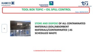 Environmental TBT oil spill control . april 2019. | PPTX