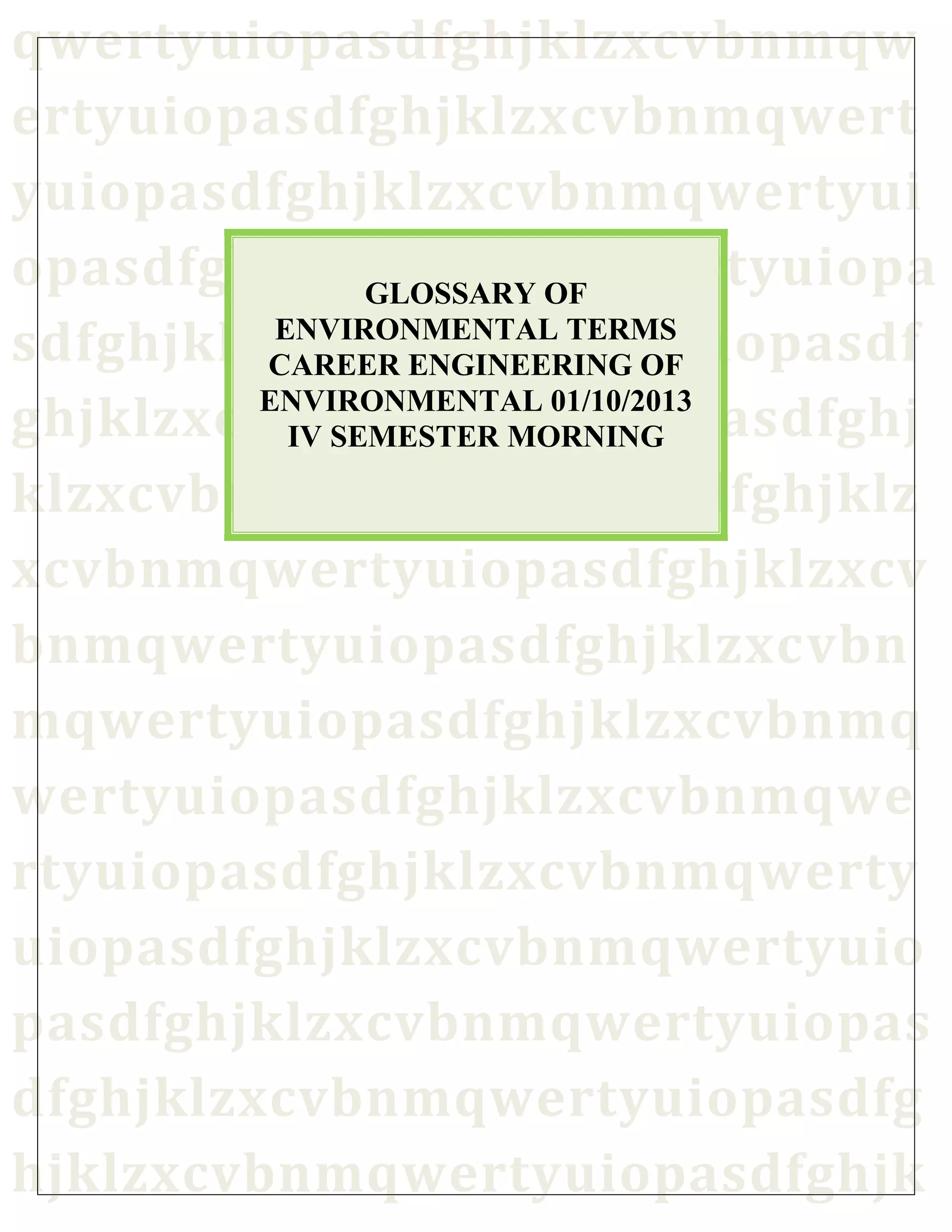 Environmental terms dictionary glossary | DOCX | Indoor Environmental ...