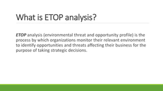 Environmental Threat Opportunity Profile (ETOP) | PPTX
