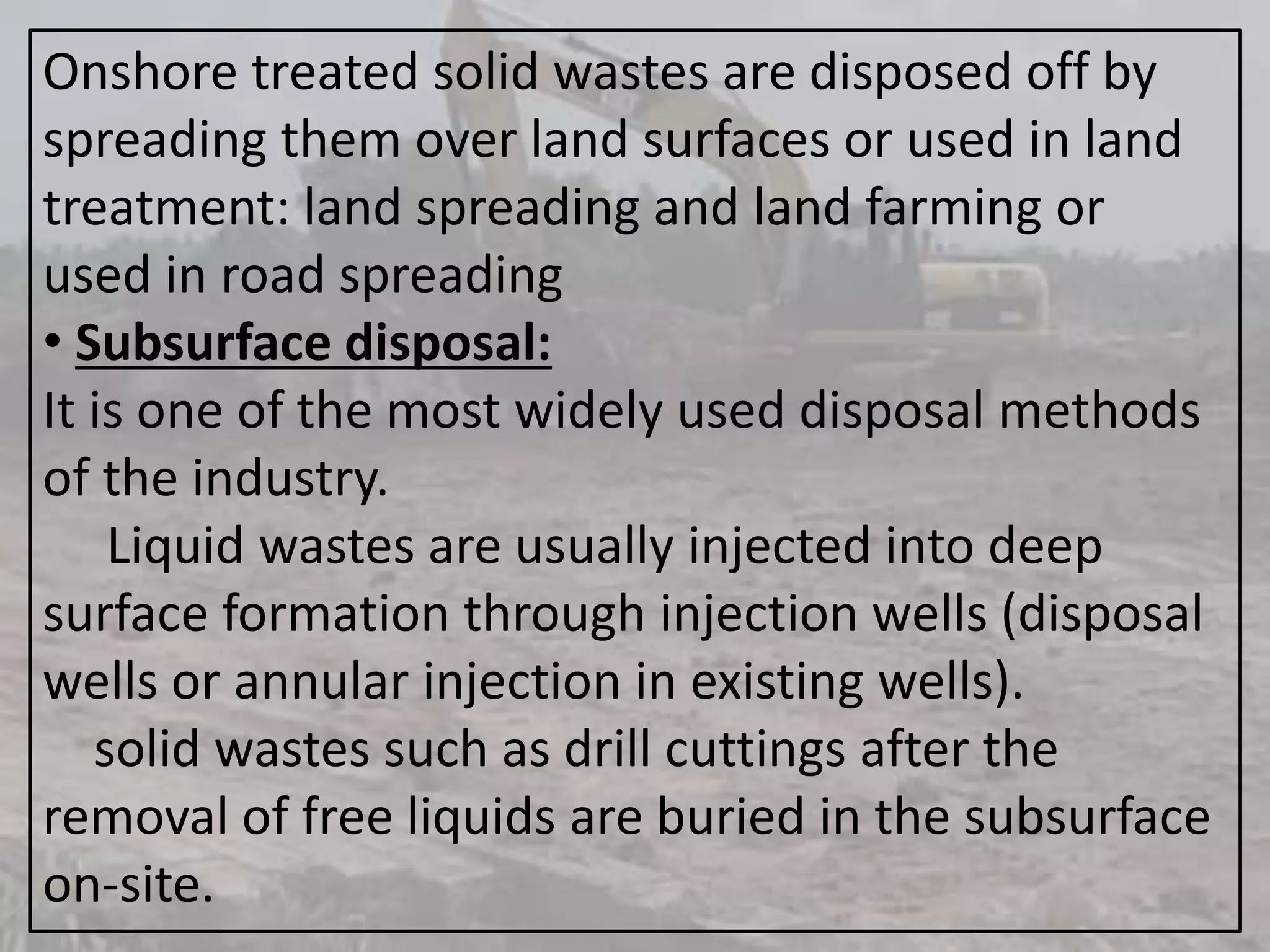Environmental transport of petroleum waste through surface, subsurface ...