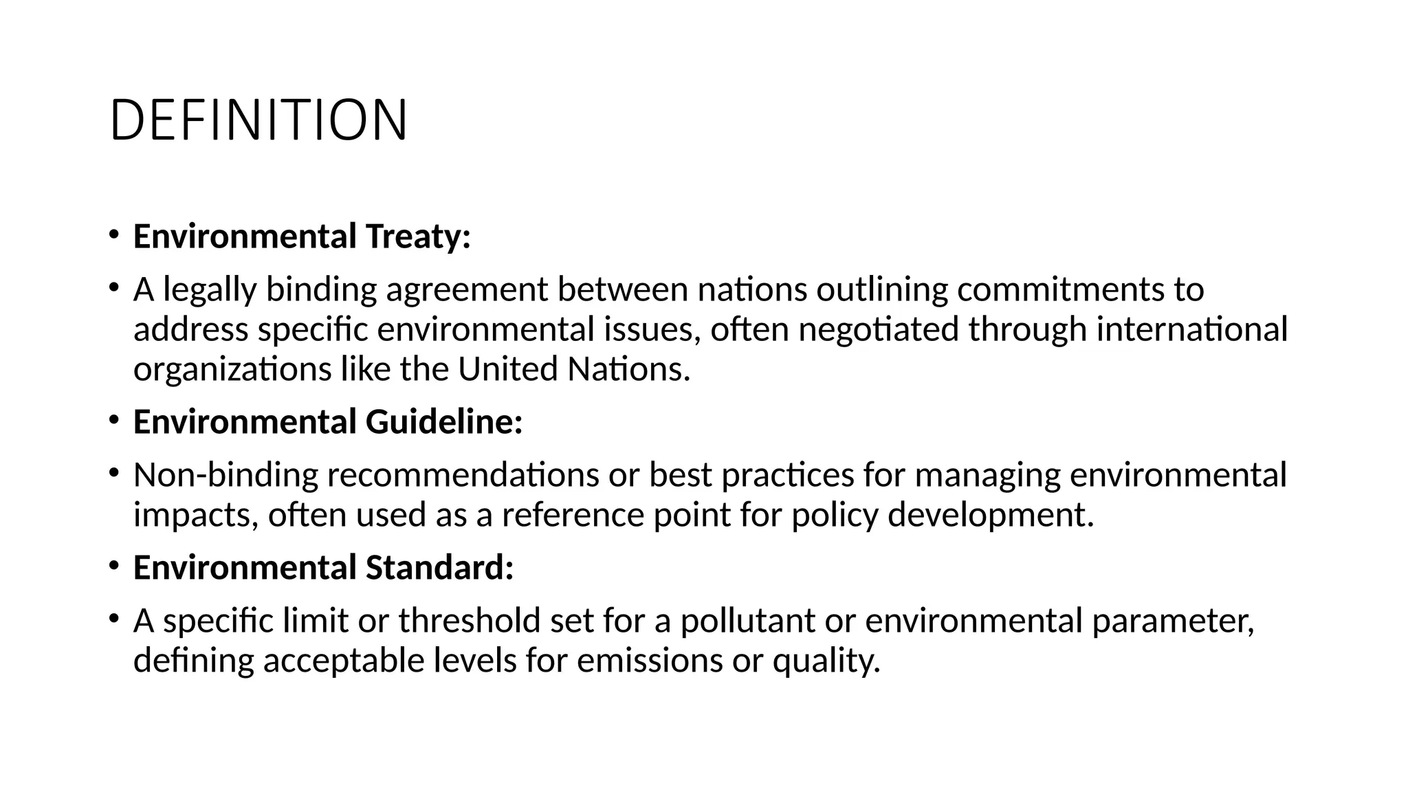 Environmental Treaties, Guidelines, Standards note.pptx