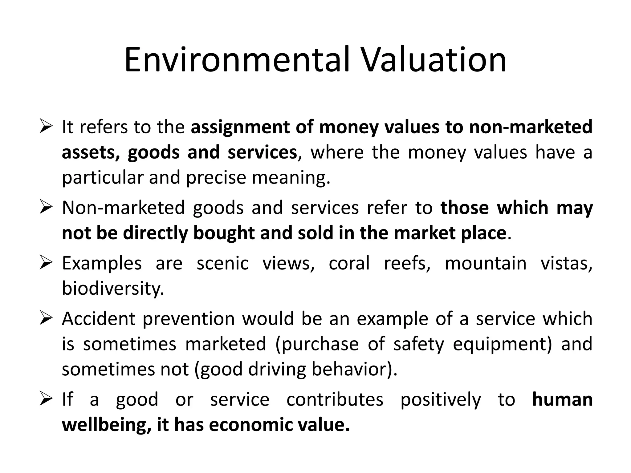 Environmental valuation techniques a review | PPTX