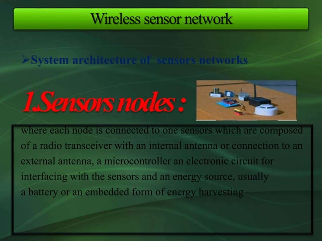 Environmental wireless sensors networks | PPTX | Internet of Things ...