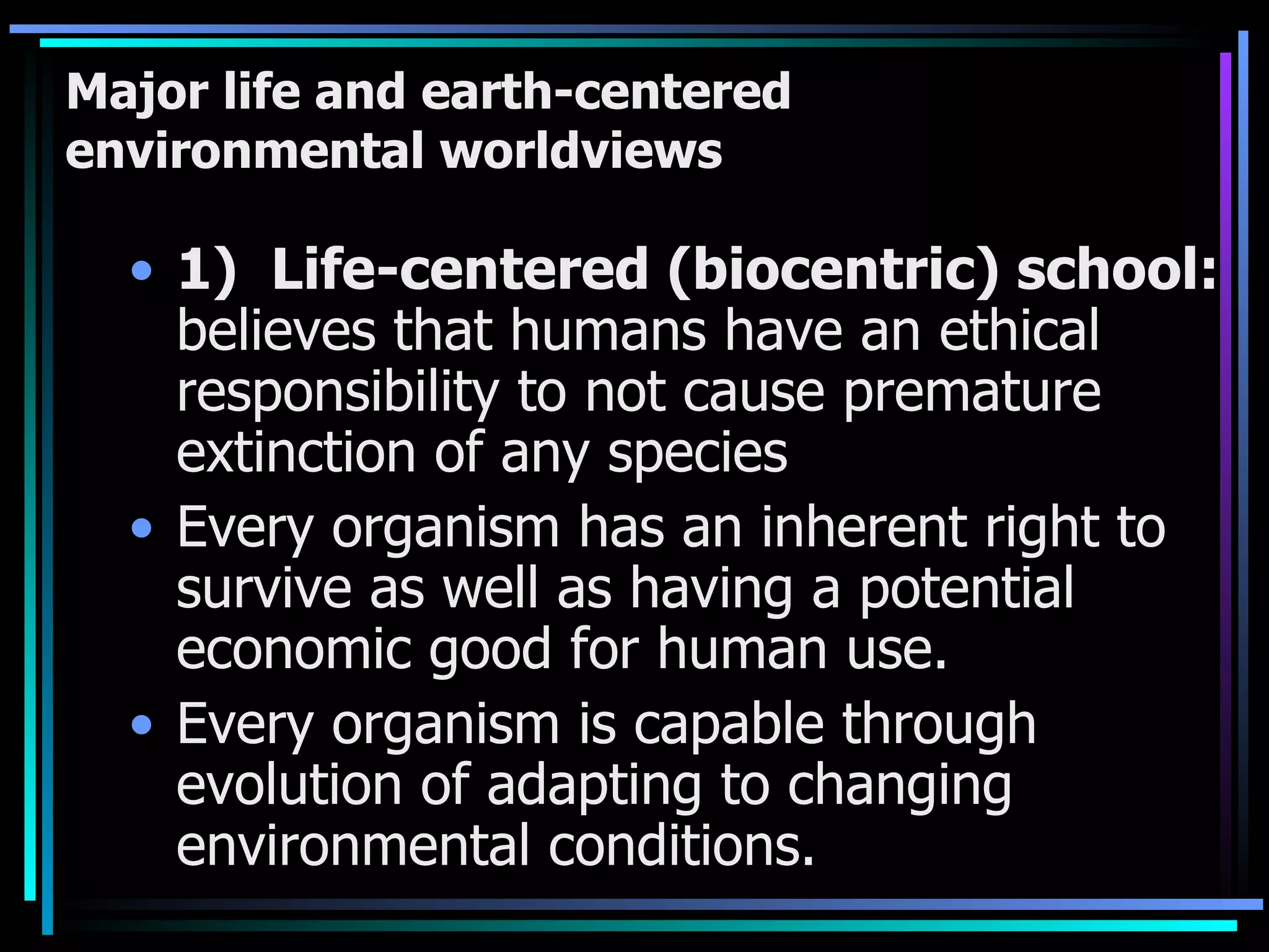 Environmental worldview short | PPT