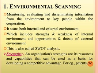 Environment analysis & Strategic management | PPTX
