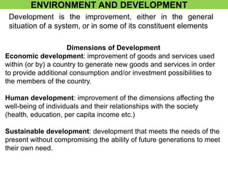 Environment and development(1) | PPTX