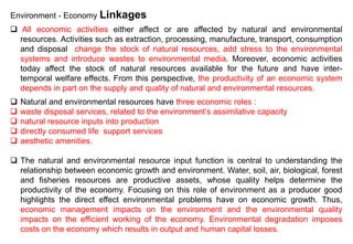 Environment and Economy Interaction | PPTX