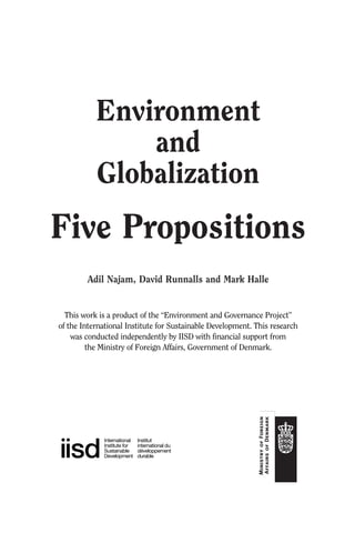 Environment and globalization five proposistions | PDF