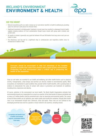 Environment and Health - EPA Ireland Factsheet | PDF | Indoor ...