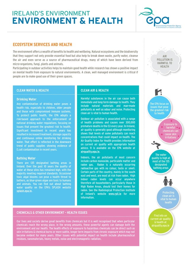 Environment and Health - EPA Ireland Factsheet | PDF
