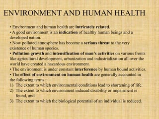 Environment and Human Health PPT | PPTX
