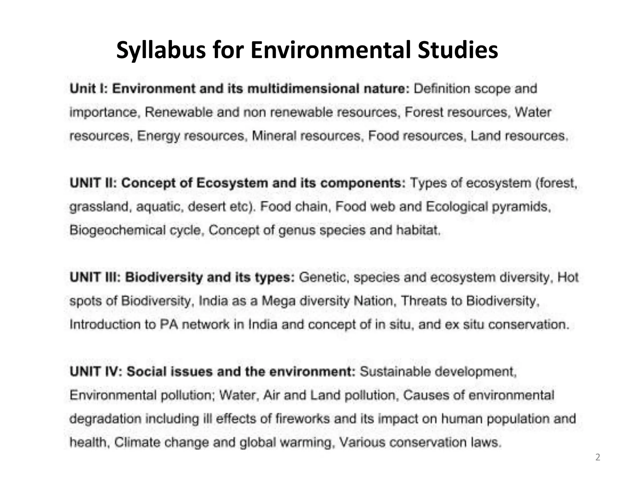 Environment and its multidimensional nature Definition scope and ...