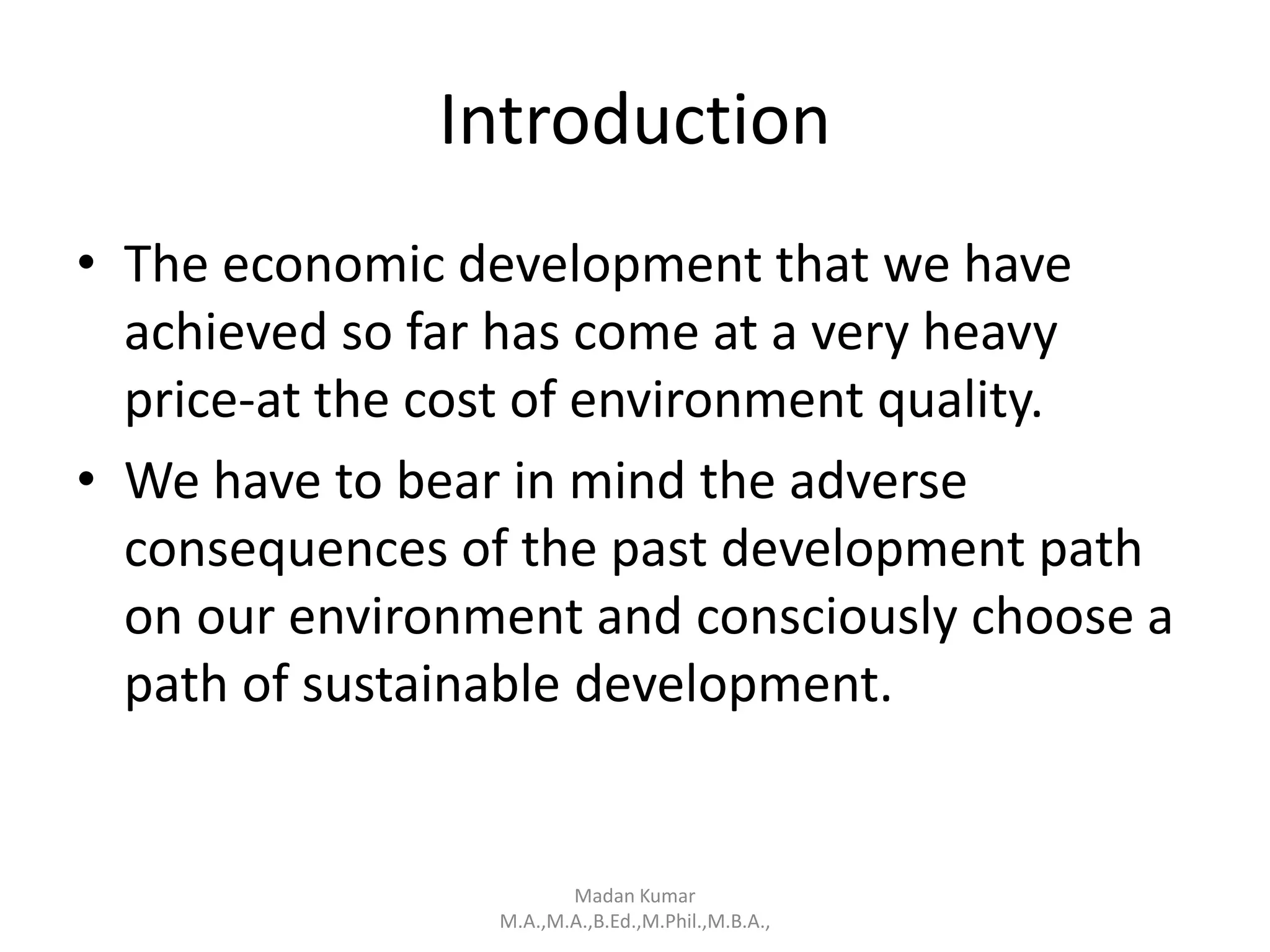 Environment and sustainable development | PPTX