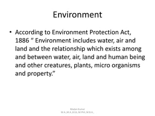 Environment and sustainable development | PPTX