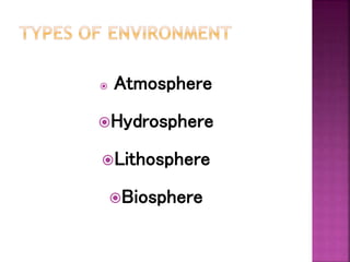 Environment and their components | PPTX