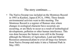 Nariva Swamp and urbanization | PPT