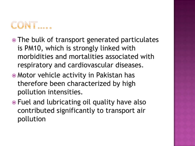 Environment aspects of transportation | PPT