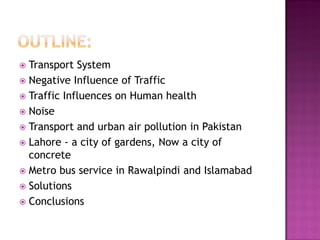 Environment aspects of transportation | PDF