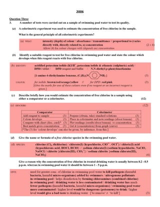 Environmentatl chemistry water (questions and answers) | DOCX