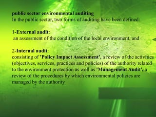 Environment auditing | PPTX