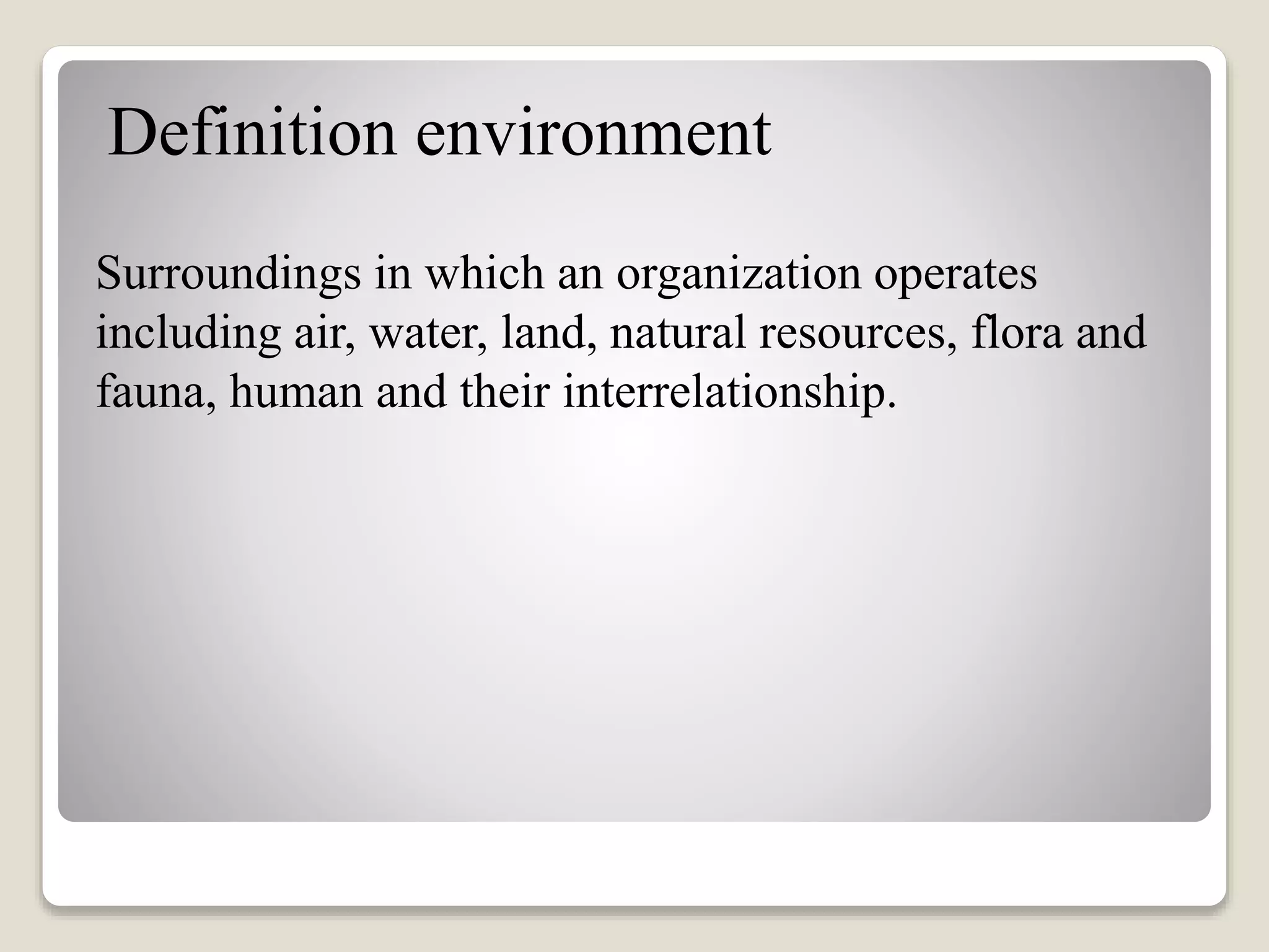 Environment awareness | PPTX