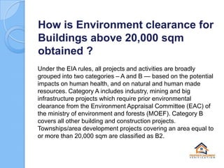 Environment clearance mandatory for real estate projects | PPTX