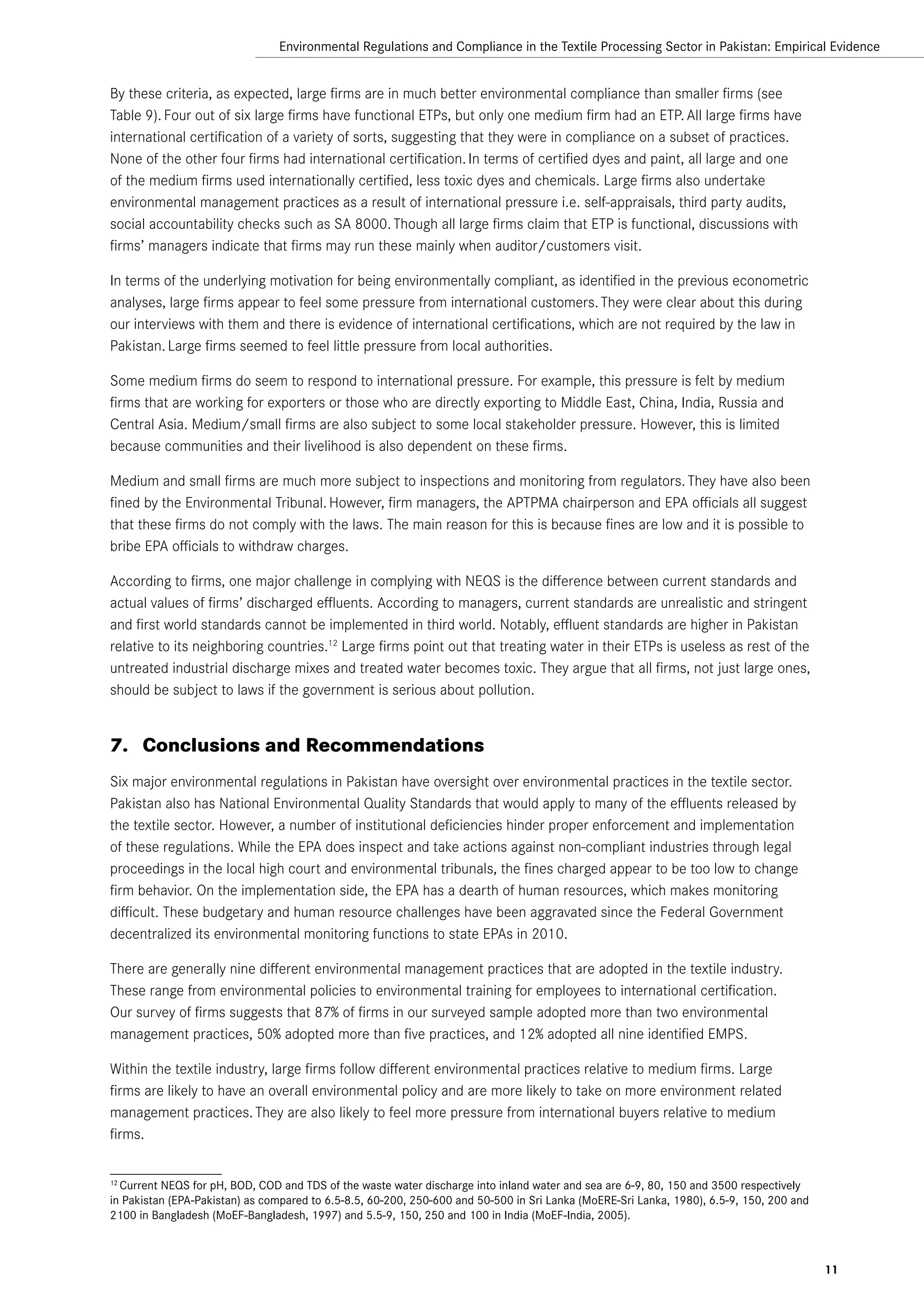 Environmental Regulations and Compliance in the Textile Processing | PDF