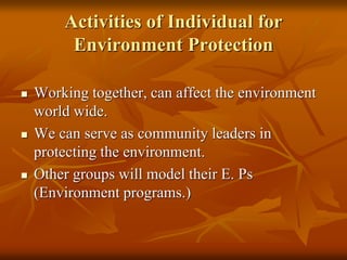 Environment control awareness talk | PPT