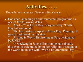 Environment control awareness talk | PPT