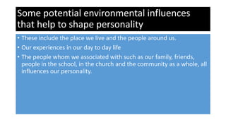 Environment Effects Personality | PPTX