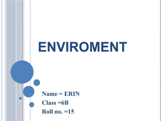 Environment Basics for Elementary School Students | PPTX