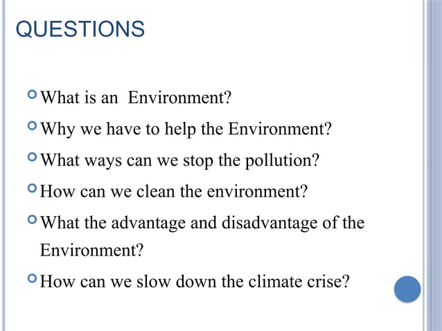 Environment Basics for Elementary School Students | PPTX