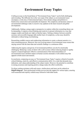 Environment Essay Topics.pdf