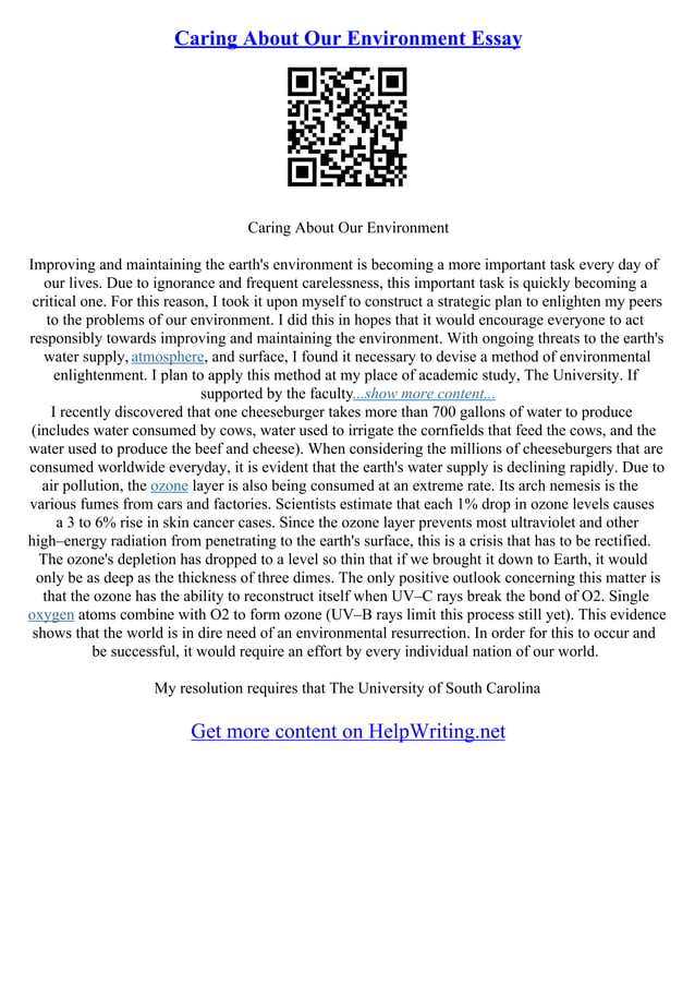 Environment Essay Writing | PDF | Geology | Science