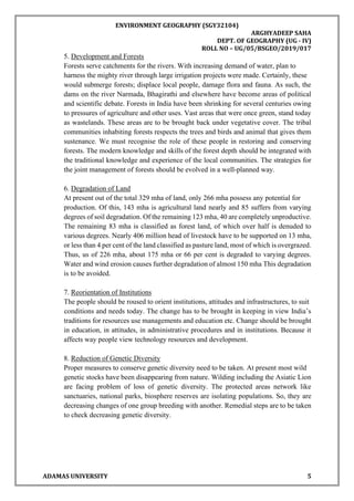 Environment geography question and answers | PDF