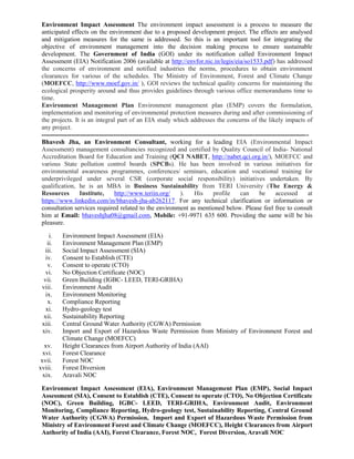 Environment impact assessment | PDF