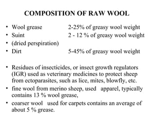Environment issues in scouring of wool | PPT