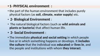 environment, its components,and impact in CHN | PDF