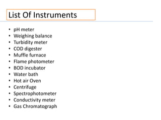 Environment lab instruments | PPTX
