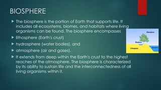 Environment_Law(Components of Environment, Ecology, Ecosphere, and ...