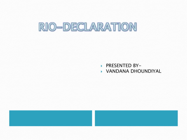 Rio Declaration | PPTX